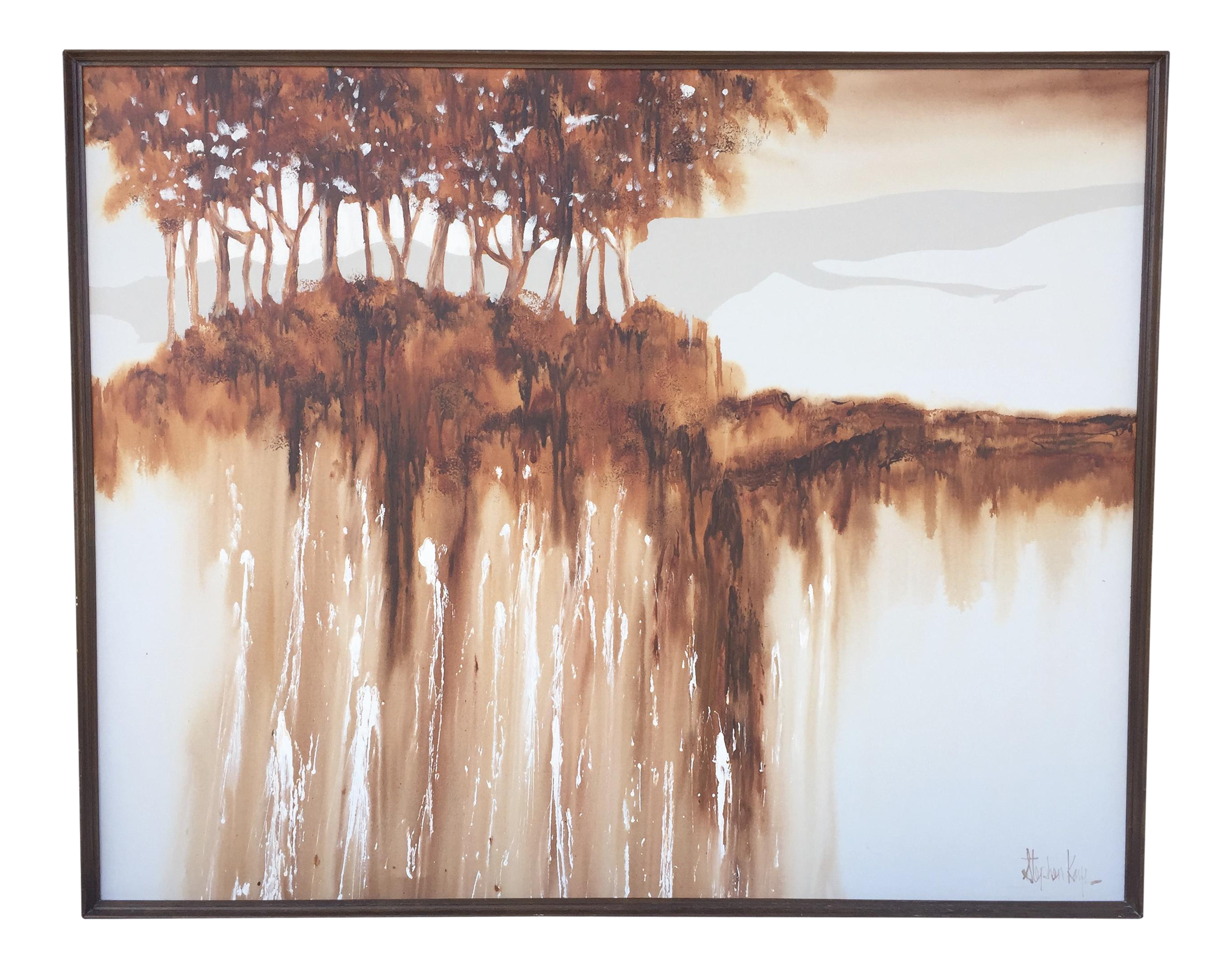 Abstract Forest Painting by Stephen Kaye | Chairish