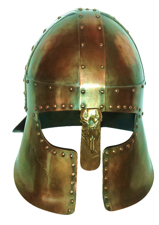 Medieval Brass & Copper Helmet | Chairish