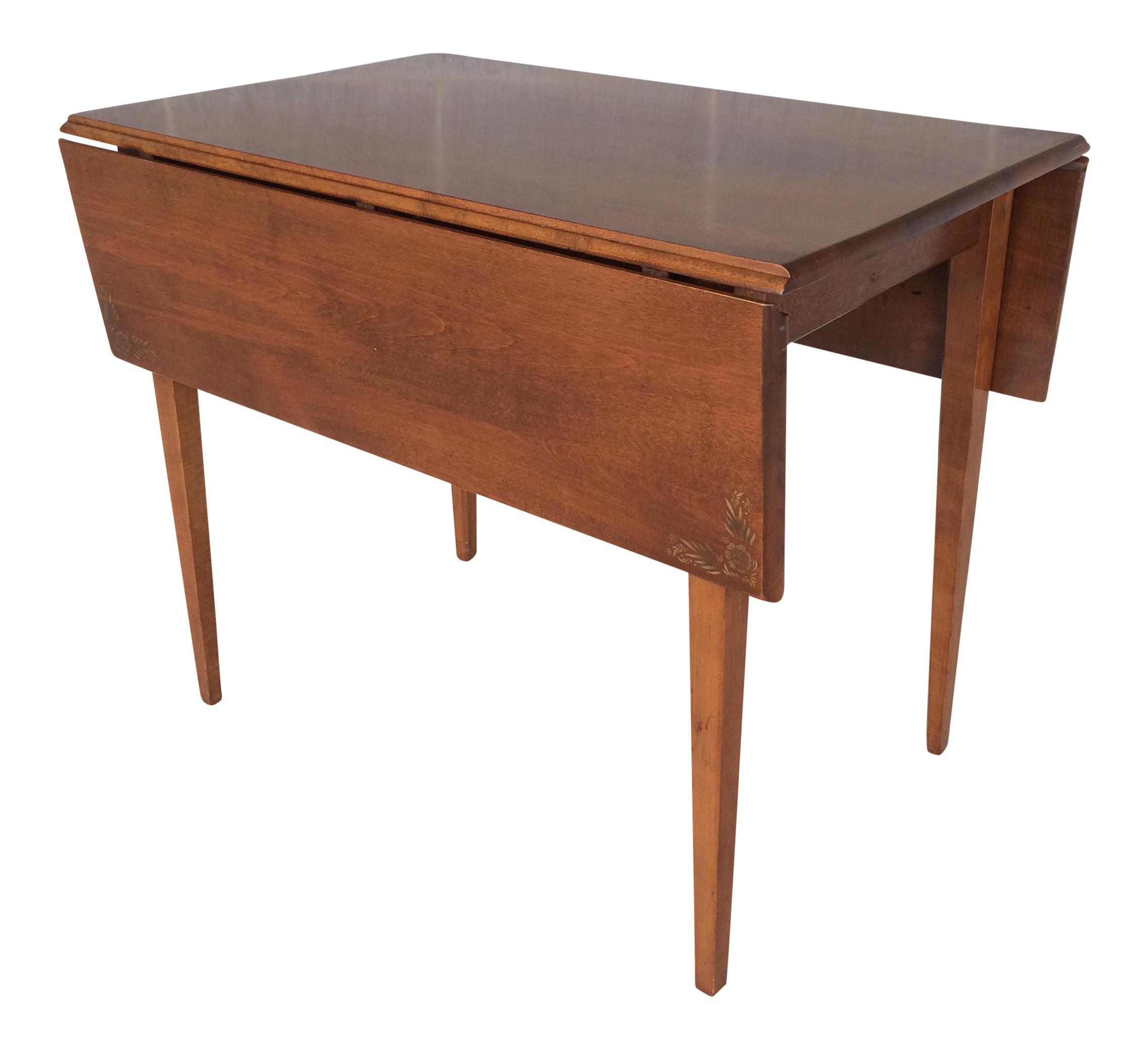 L. Hitchcock Maple Harvest Drop Leaf Table | Chairish