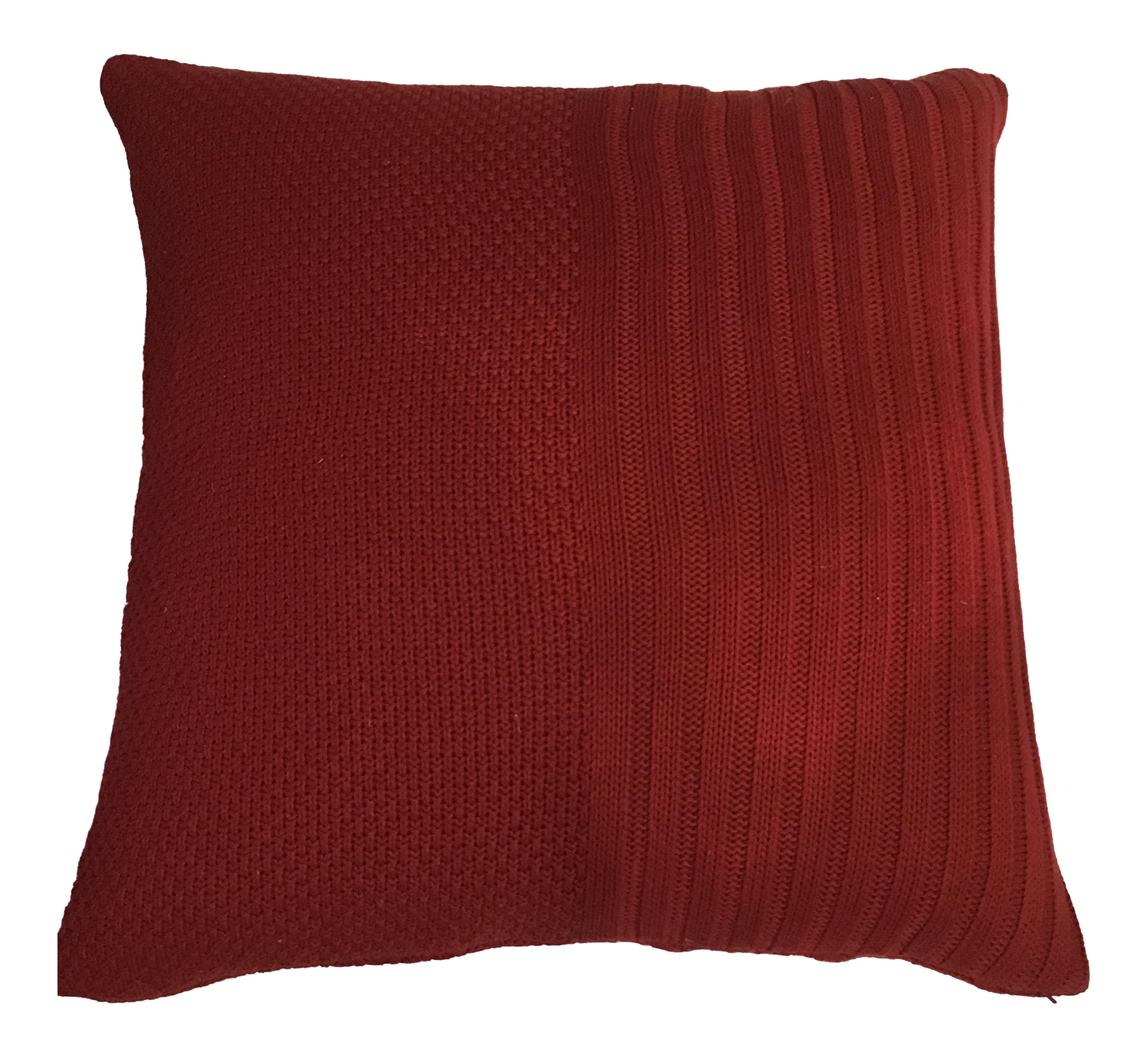 Extra Large Red Cable Pillows - A Pair | Chairish