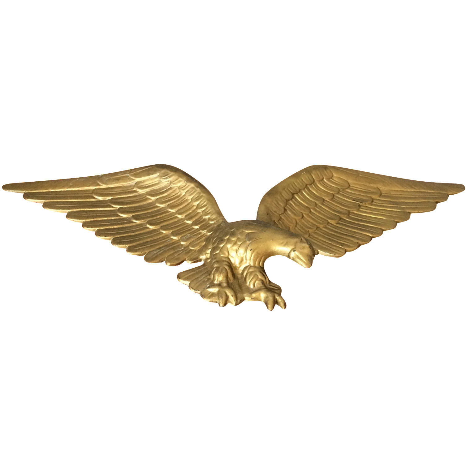Vintage Gold Metal Eagle | Chairish