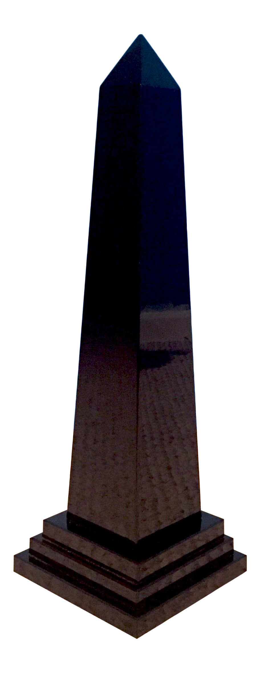 Polished Black Obelisk | Chairish