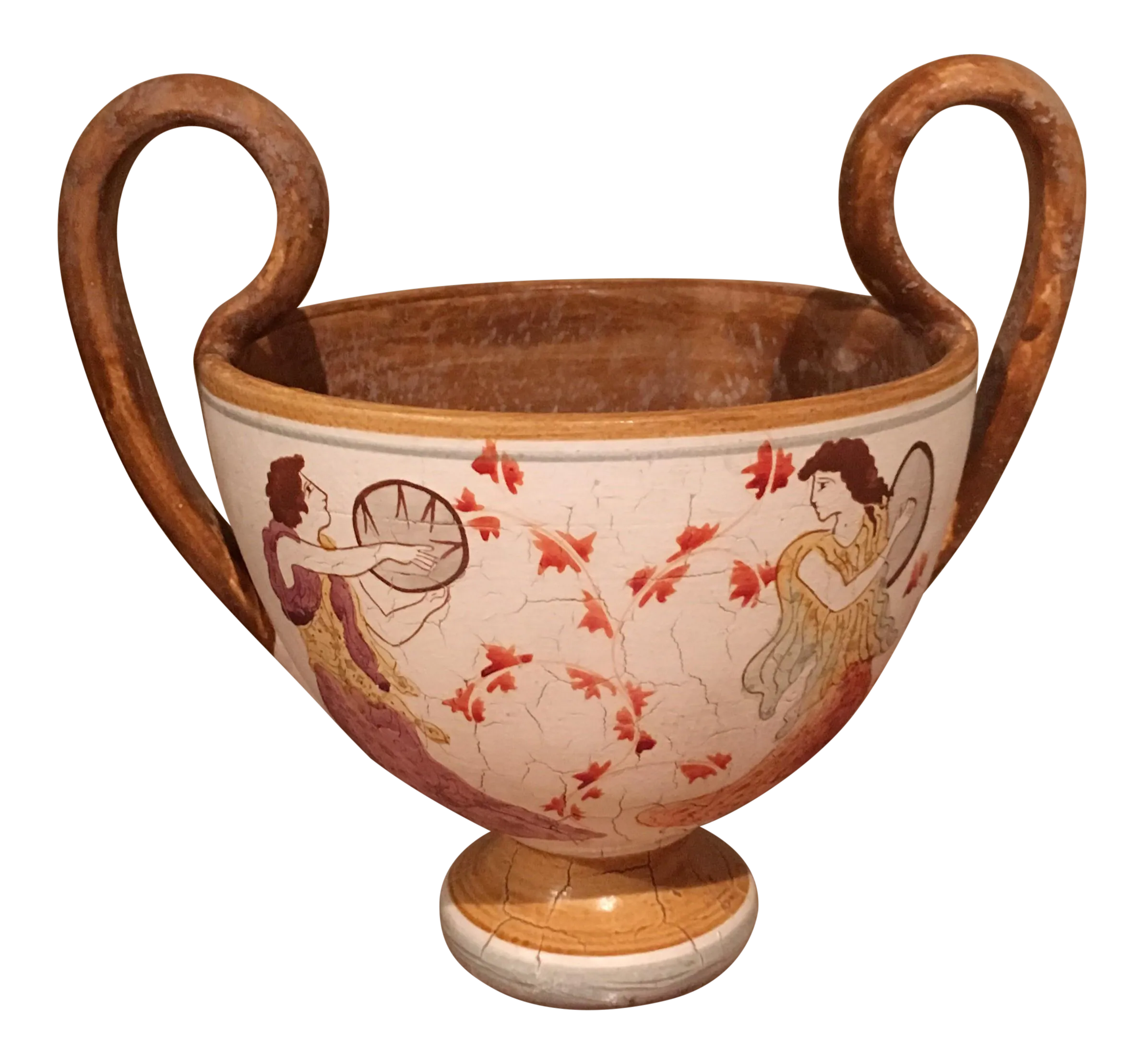 Classic Greek Mythology Crater Vase | Chairish