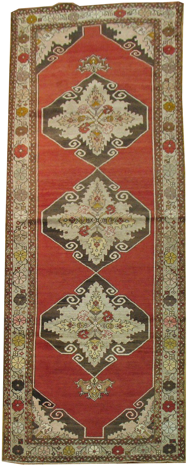 Vintage Turkish Runner Rug - 3'9'' X 11'1'' | Chairish