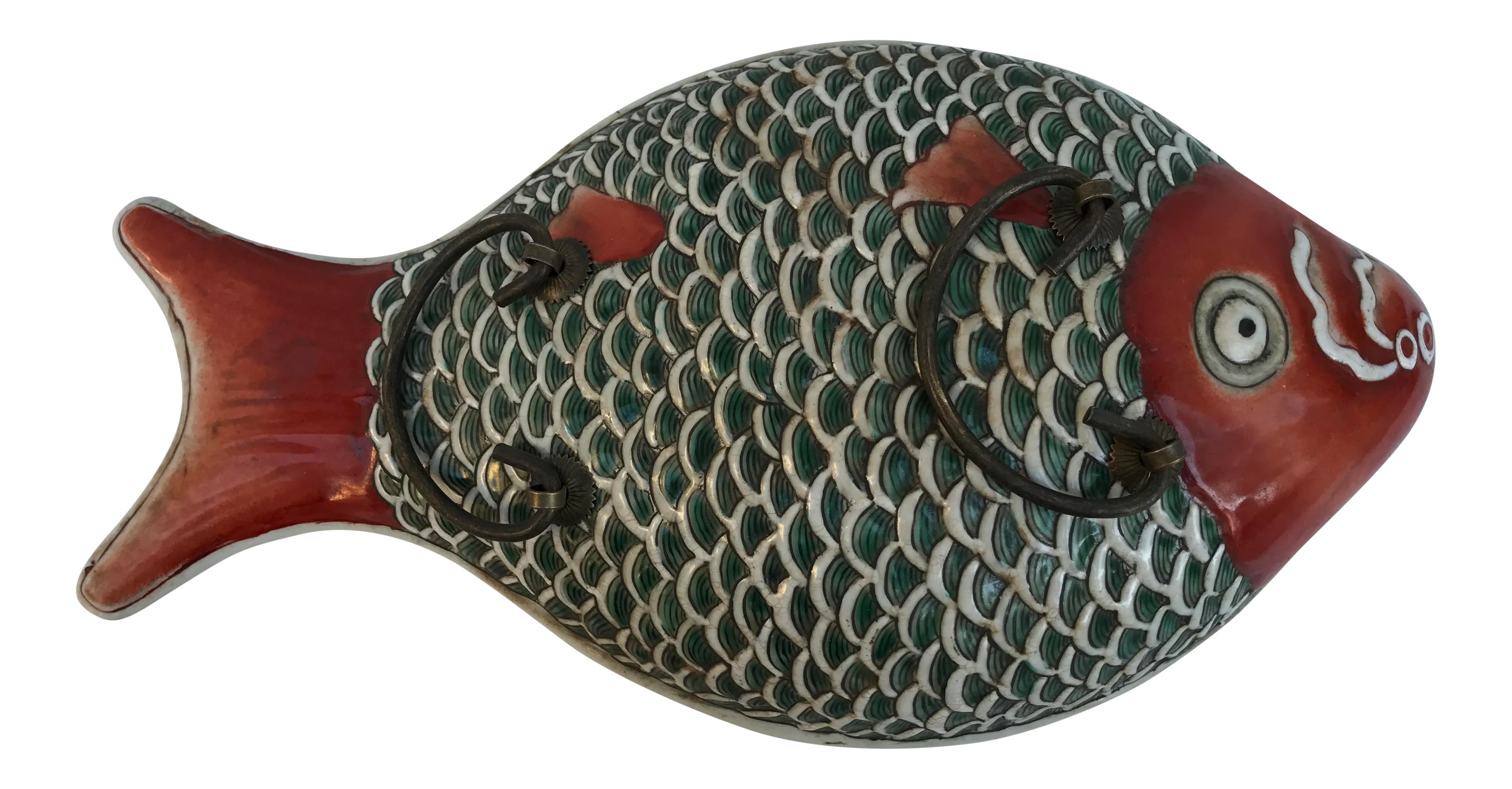 Chinese Colorful Fish Serving Dish | Chairish