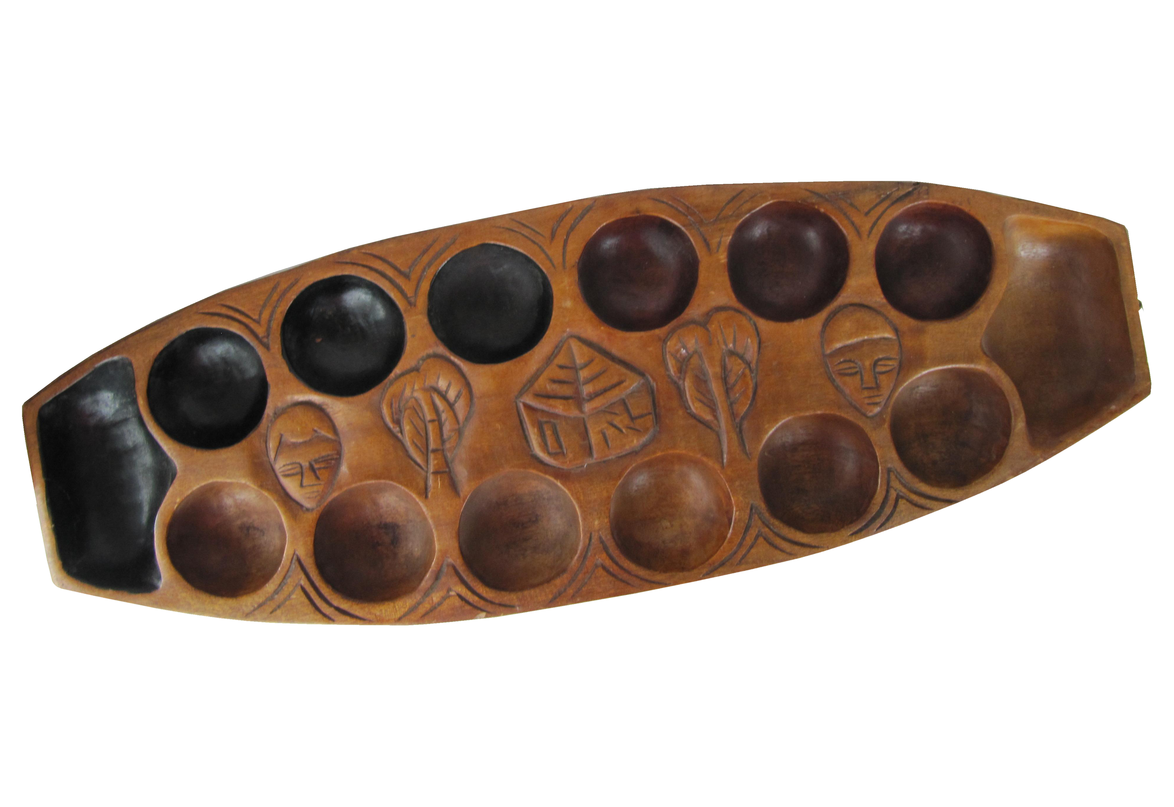 Vintage African Carved Mancala Game Board | Chairish