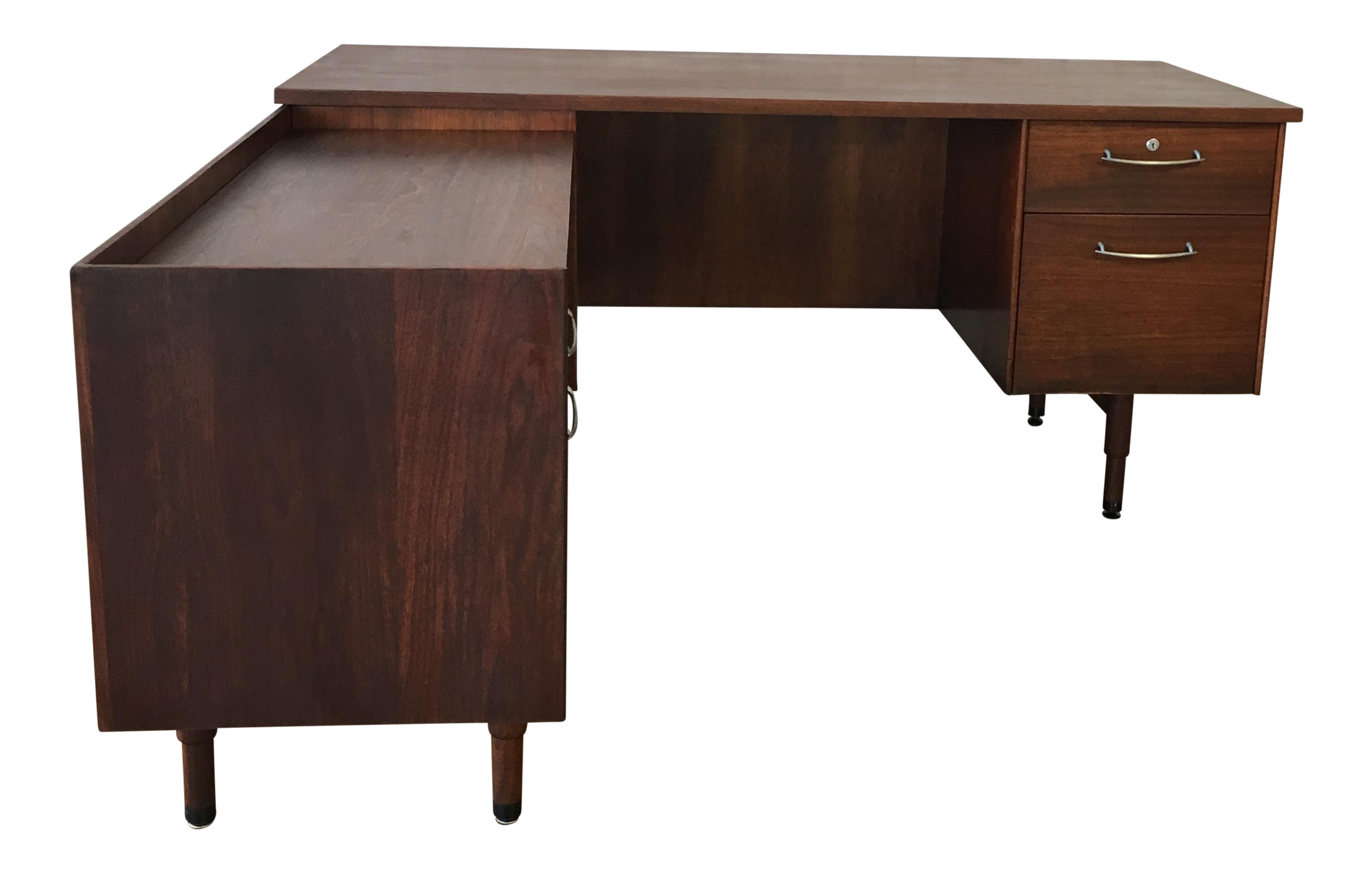 Vintage Executive L-Shaped Desk | Chairish