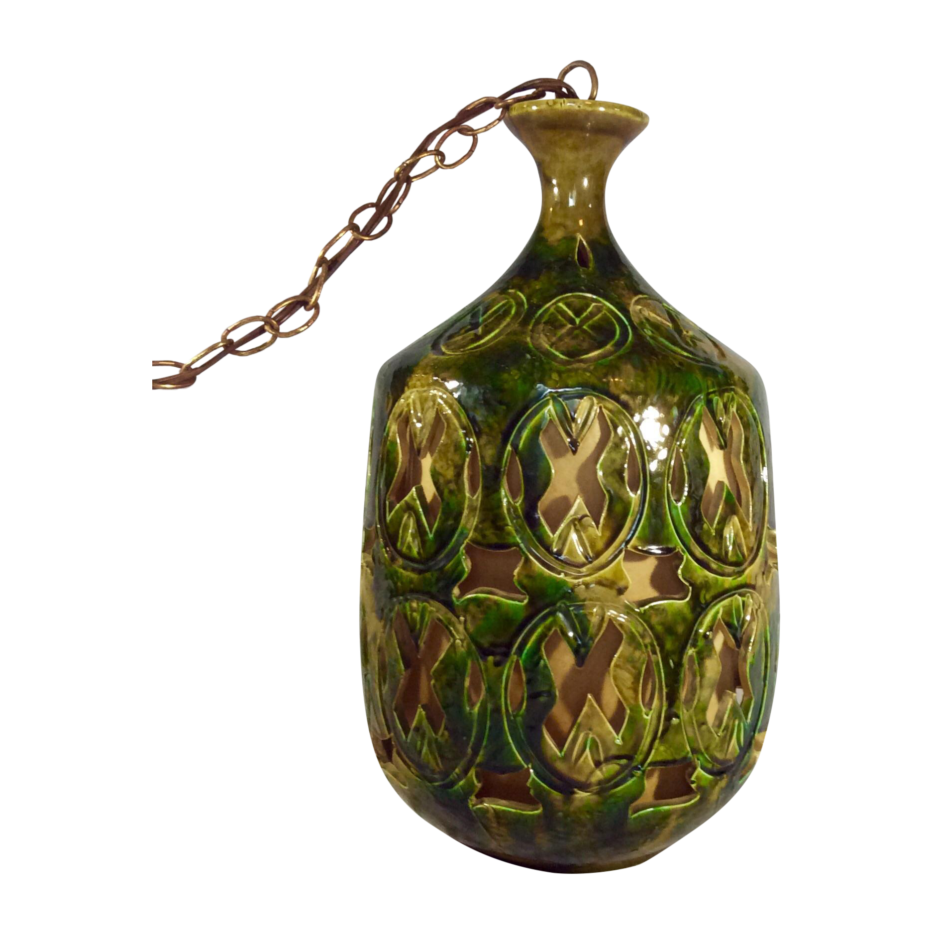 Vintage Mid-Century Mod Hanging Swag Lamp | Chairish