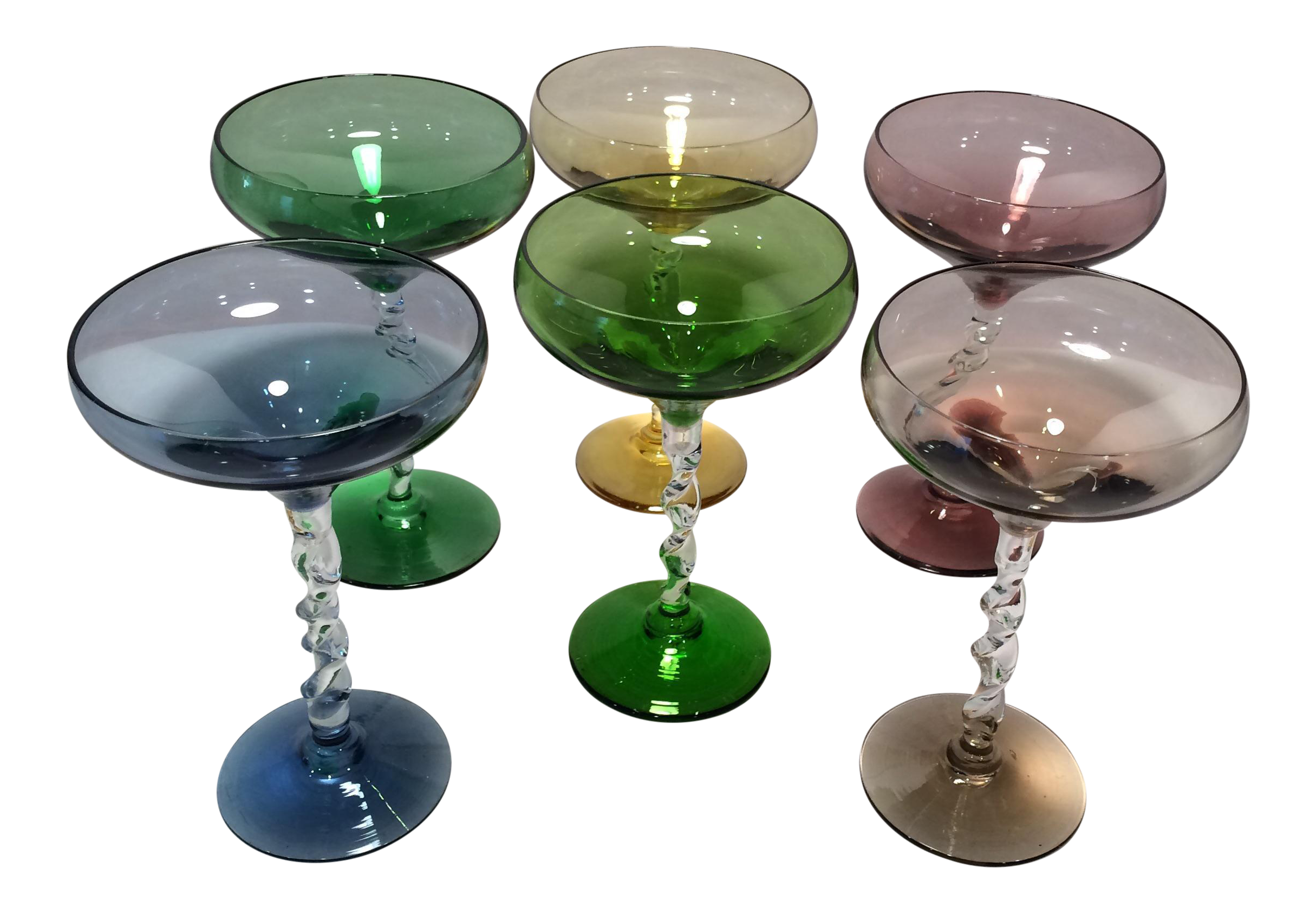 Vintage Crystal Cocktail Glasses Set Of 6 Chairish