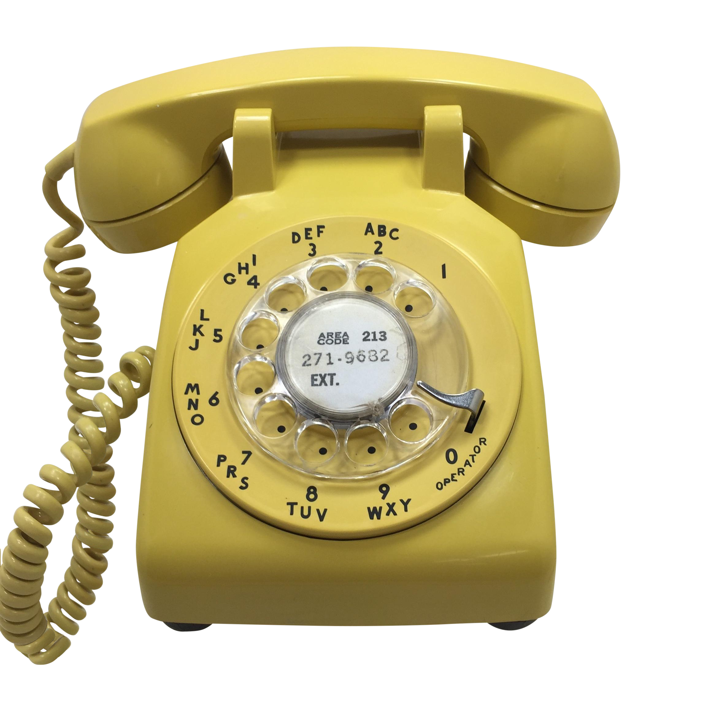 Bright Yellow Rotary Dial Telephone | Chairish