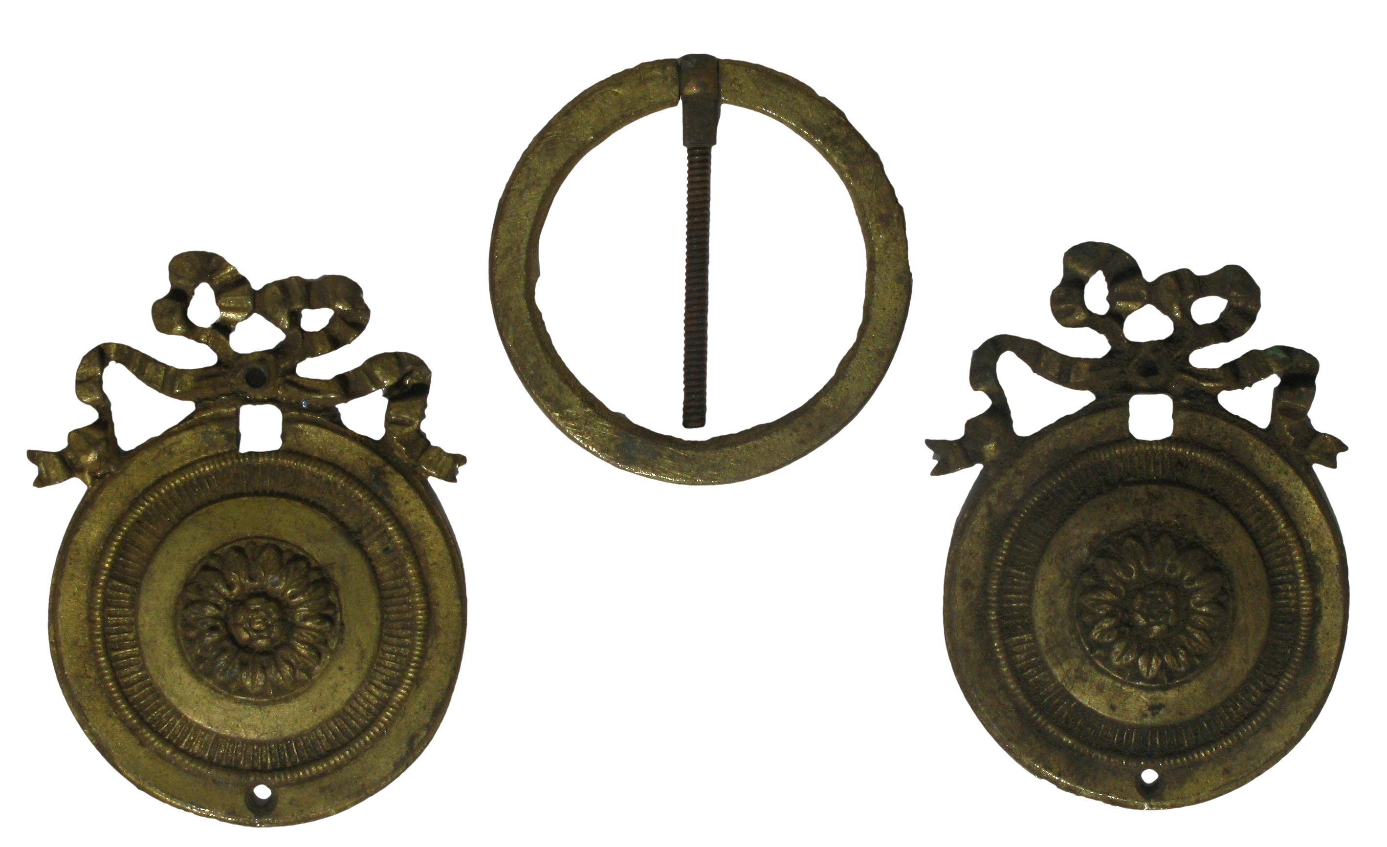 Antique French Bronze Doré Decorative Mounts, Set of 3 | Chairish