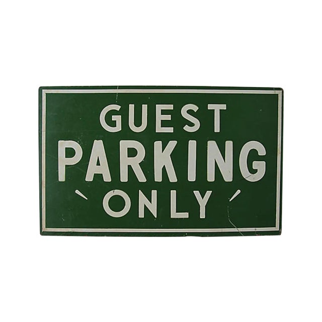 Guest Parking Only, Screen Printed Sign | Chairish