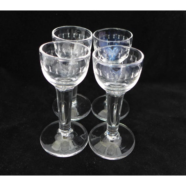 Hand Blown Sherry Glasses - Set of 4 | Chairish