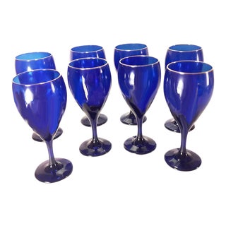 Vintage & Used Blue Glasses | Chairish