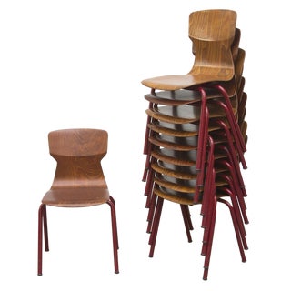 Bent Plywood Stacking School Chair - Set of 10