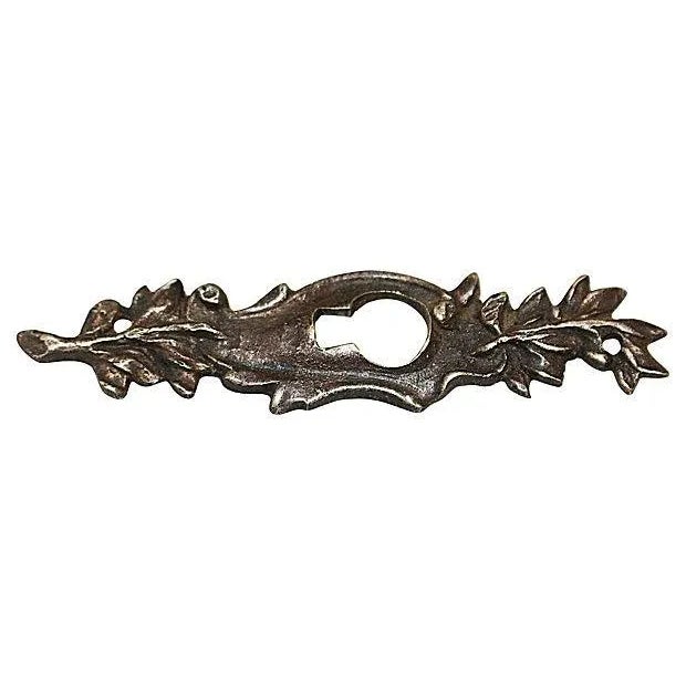 Antique French Rococo Silver-Plated Escutcheon | Chairish
