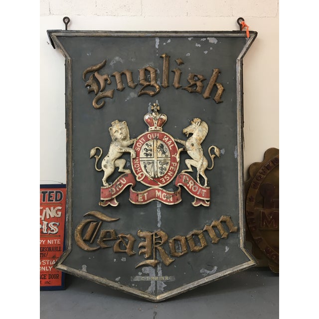 Antique English Tea Room Sign | Chairish
