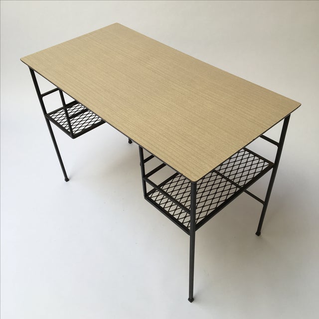 Vintage Steel Frame Desk | Chairish