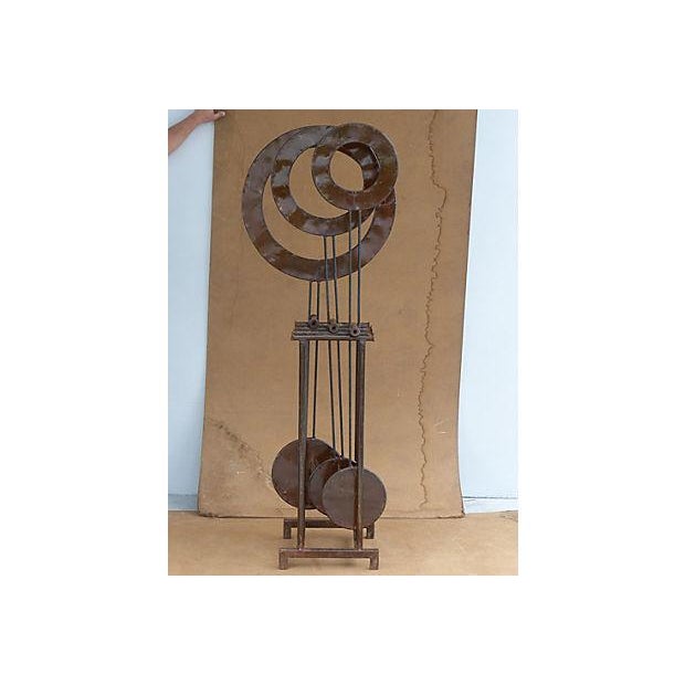 Large Painted Metal Kinetic Sculpture | Chairish
