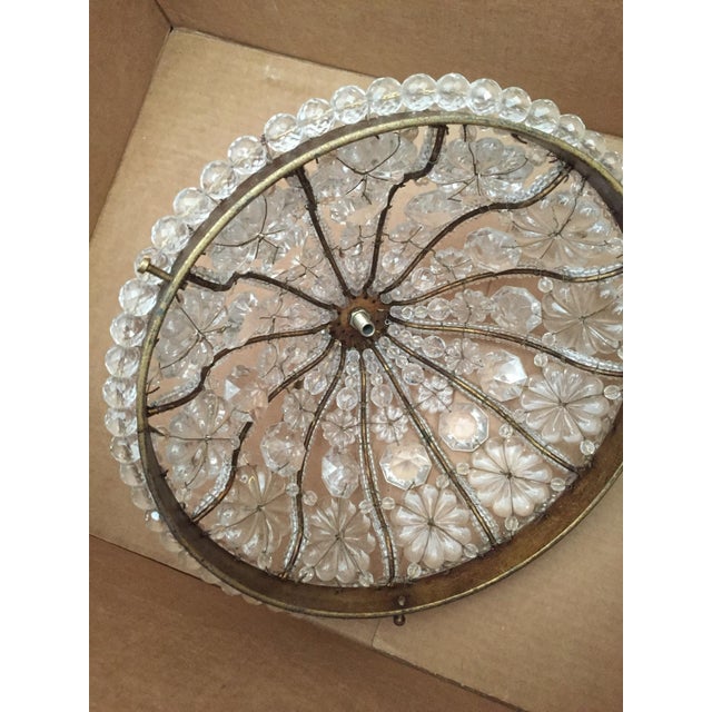 Original Crystal Ceiling Mount Light Cover | Chairish