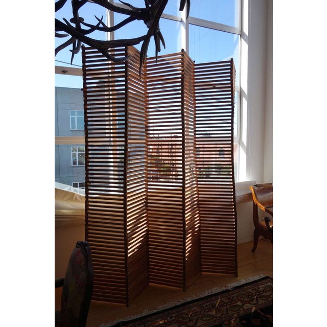 Pliable Wooden Slat Screen | Chairish