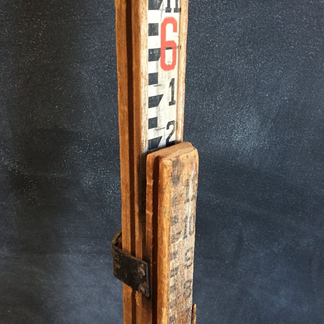 Vintage Surveyors Tripod & Measuring Stick | Chairish