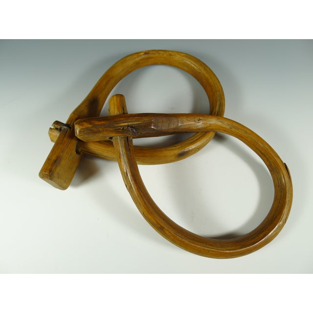 Antique Rustic Primitive Wooden Goat Yokes - Pair | Chairish