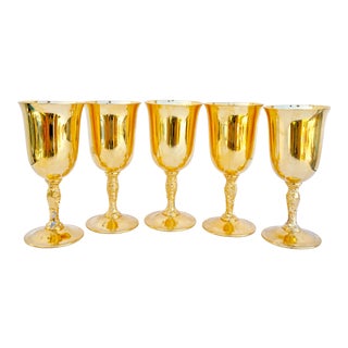 Vintage & Used Gold Glasses | Chairish