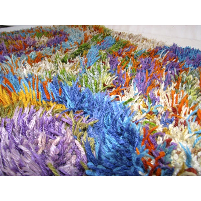 1970s Abstract Shag Rug - 5'x2'9" | Chairish