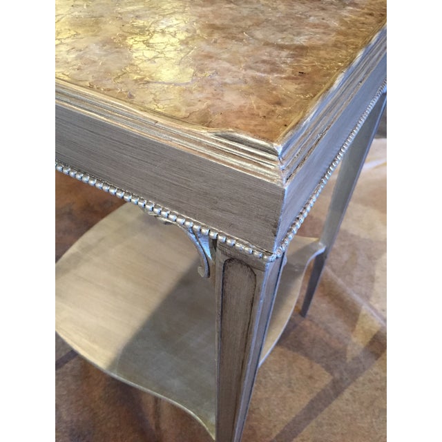Transitional Mica Top Accent Table | Chairish