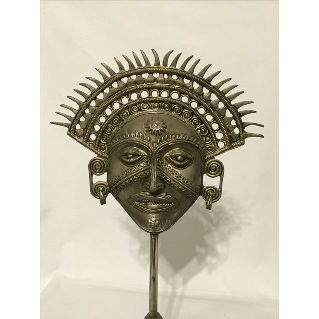 Metal Incan Sun God Mask | Chairish
