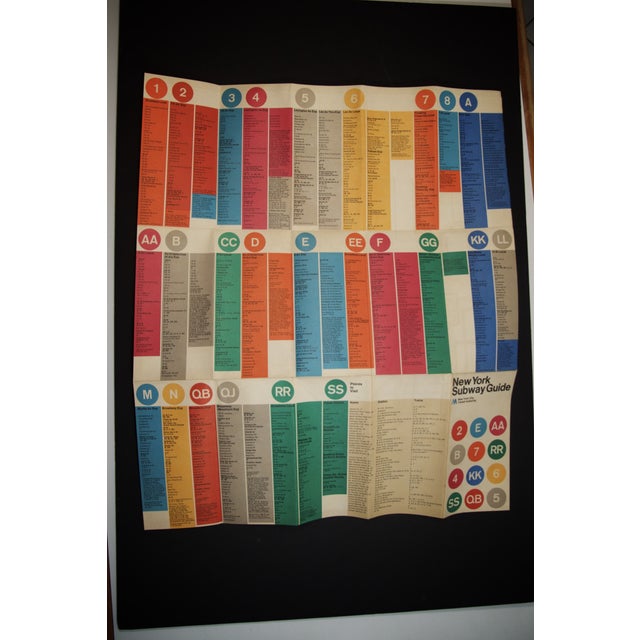 First Edition 1972 Massimo Vignelli Ny Subway Map Chairish