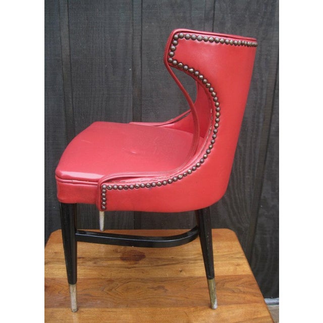 Mid-Century Modern Red Wing Back Chairs - Set of 4 | Chairish