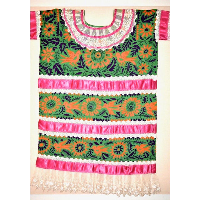 Vintage Embroidered Huipil From Mazatec, Oaxaca | Chairish
