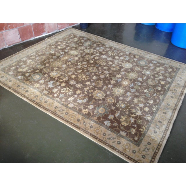 Pottery Barn Area Brown Rug - 8' X 10' | Chairish