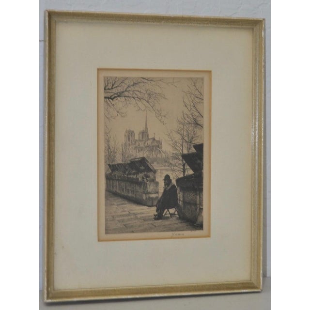 Antoine "Yvon" Monay Paris Etching c.1910 | Chairish