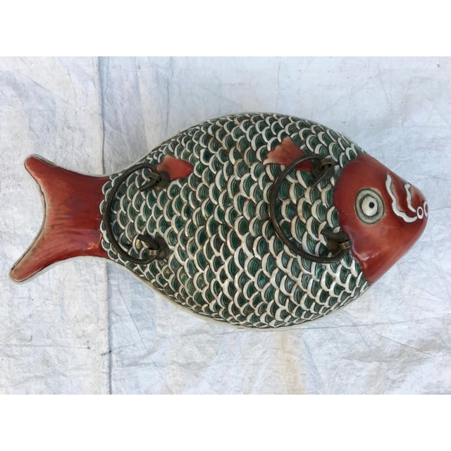 Chinese Colorful Fish Serving Dish | Chairish