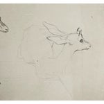 George Baer Gazelle Pencil Study Drawing | Chairish