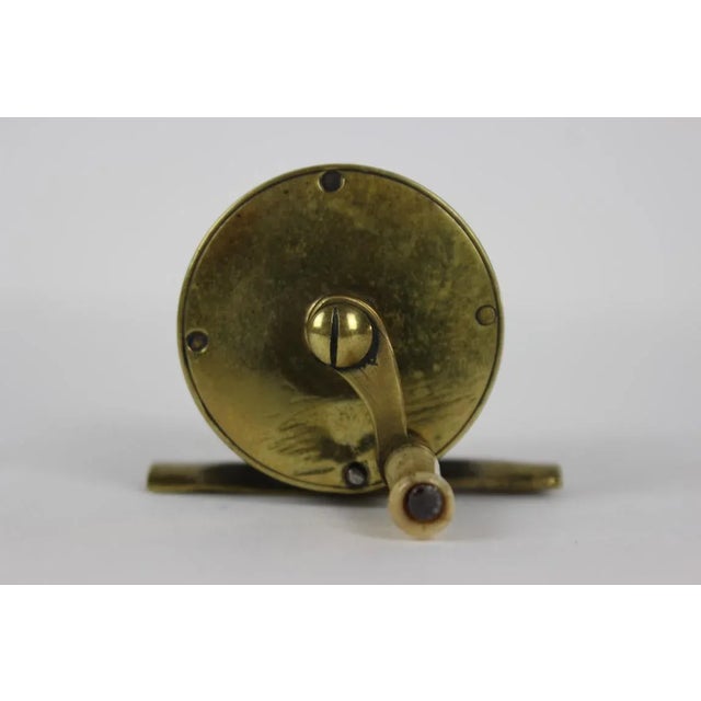 Vintage Brass Fishing Reel | Chairish