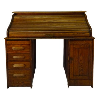 1890's Antique Roll Top Desk