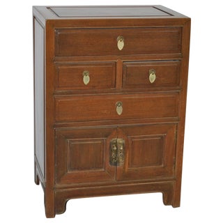 Mid 20th Century Hardwood Asian Chest Side Table