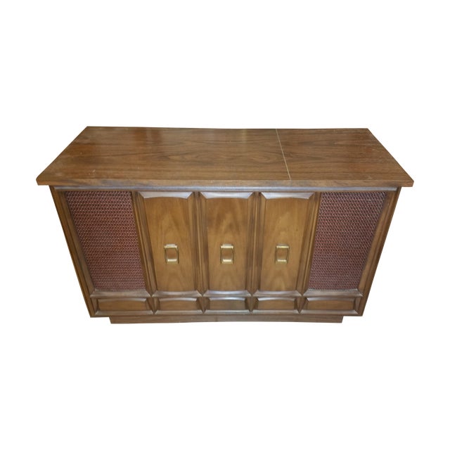 1960 Mid Century Modern Zenith Stereo Console | Chairish