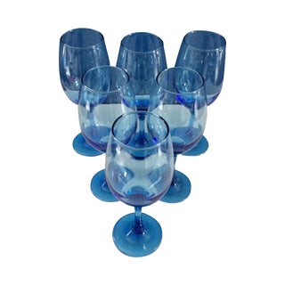 Vintage & Used Blue Glasses | Chairish