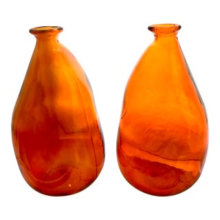 Vintage & Used Orange Vases | Chairish