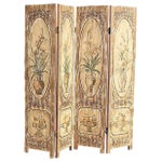 Carved Wood Room Screen | Chairish