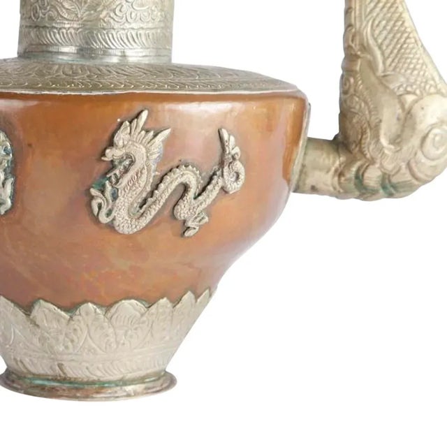 Vintage Silver And Copper Tea Pot | Chairish