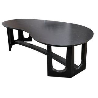 Black Lacquered Kidney-Shaped Coffee Table