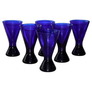 Vintage & Used Blue Glasses | Chairish